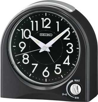 Seiko Clocks Kunststoff QHE204W, Schwarz