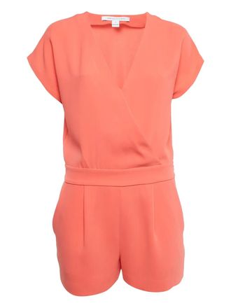 Diane Von Fürstenberg combishort à manches courtes - Orange