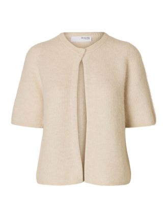 Selected Female Strickjacke Wollgemisch Kurzarm