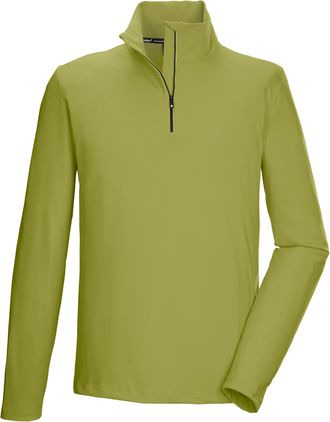 Killtec Herren Funktionsshirt/Fleeceshirt mit Stehkragen und Reißverschluss KSW 71 MN FLX SHRT, Pistazie, XL, 43465-000