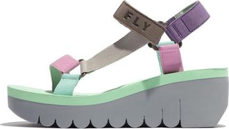 FLY London Fly London Damen Yefa726fly Sandale Grau Multi Camu Pink Grograin Cupido 56 EU