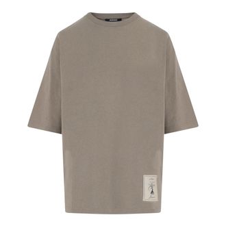 Jacquemus Baumwoll-T-Shirt Mit Logo - - Tops - Herren - Beige - XS