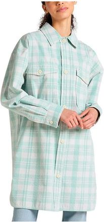 Lee Womens Elongated Overshirt Shirt, Dusty Jade, XX-Large
