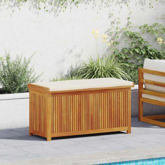vidaXL Outdoor-Kissenbox 113x50x60,5 cm Massivholz Akazie - Vidaxl