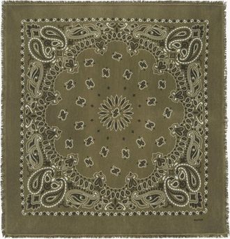 Kujten Grand bandana cachemire bicolore imprim&eacute; - Grand Bandana Hachiko Bico