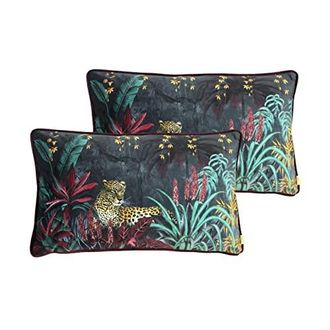 Evans Lichfield Zinara Polyester Filled Cushions (Twin Pack), Polyester, Leopard