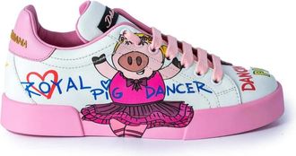 Dolce & Gabbana Femme, Chaussures, Multicolore, Taille: 36 EU Portofino Royal Pig Baskets