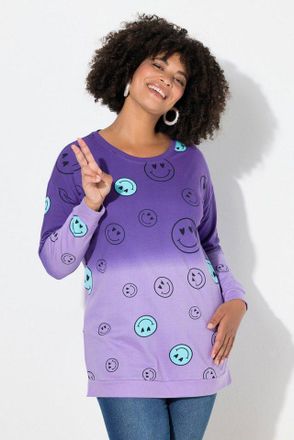 Angel Of Style Sweatshirt Sweatshirt oversized Farbverlauf Smiley Langarm