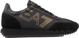 Emporio Armani EA7 Herren Vintage Sneaker Black - Gold 40 EU