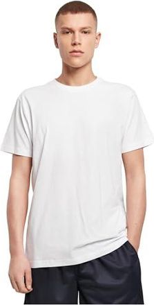 Build Your Brand T-Shirt Back Seam pour Homme, Blanc., 4XL