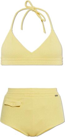 Maison Margiela Femme, Maillots de bain, Jaune, Taille: 40 FR Bikini textur&eacute; dos nu avec col montant