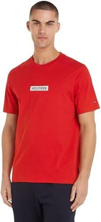 Tommy Hilfiger Homme T-Shirt Manches Courtes Encolure Ronde, Rouge (Primary Red), M