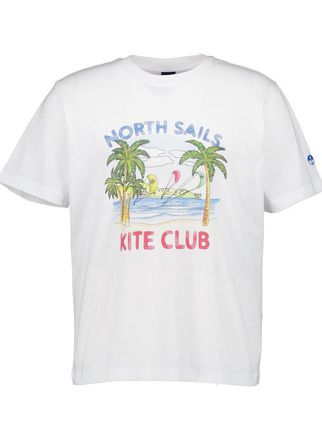 North Sails Herren T-Shirt wei&szlig; Baumwolle