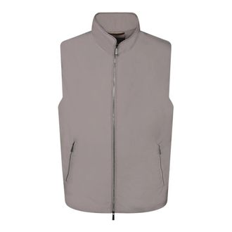 Moorer Nylon &Auml;rmellose Weste mit Stehkragen - - Jackets - Herren - Grau - XL