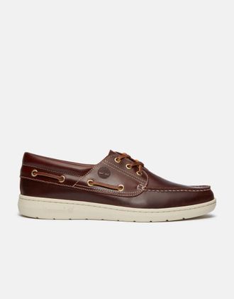 Timberland Chaussures bateau grain&eacute;es - Bordeaux-Rouge