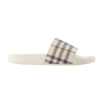Burberry Furley Check Slide - - Shoes - Damen - Beige - 35 EU