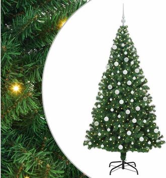 vidaXL K&uuml;nstlicher Weihnachtsbaum mit 300 LEDs mit St&auml;nder Gr&uuml;n 180 cm vidaXL