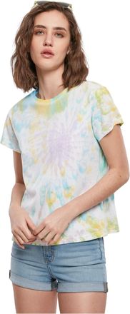 Urban Classics Damen T-Shirt Dames tie dye Boyfriend Tea T Shirt, Pastel, XL EU
