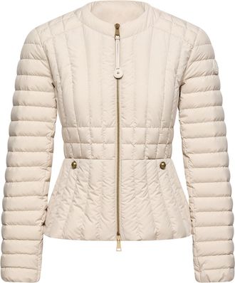 Moncler Moncler Doudoune Courte &Agrave; Matelassage Vertical Menthe, Femme, Beige, Taille: 00