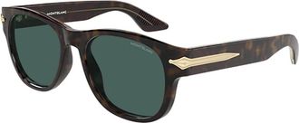 Montblanc Montblanc, unisex, Accessoires, Brun, Taille: 54 MM Mb0478S Lunettes de soleil &agrave; monture carr&eacute;e
