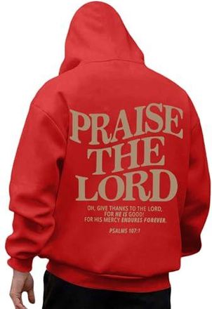 Generic Sweat &agrave; capuche surdimensionn&eacute; l&eacute;ger pour femme, Rouge, 3XL