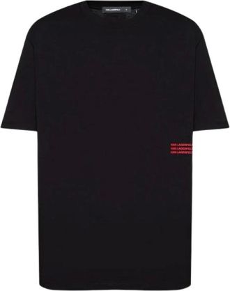 Karl Lagerfeld Homme, Tops, Noir, Taille: S T-Shirt Col Rond