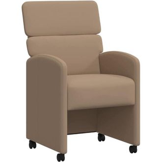 vidaXL Esszimmerst&uuml;hle mit Rollen 2 pcs Cappuccino 58 x 65 x 98 cm vidaXL