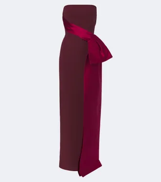 Roland Mouret Robe longue bustier en cr&ecirc;pe
