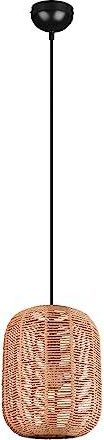 Trio Leuchten Pendelleuchte Runa 303000132, Metall Schwarz matt, Sisal, exkl. 1x E27
