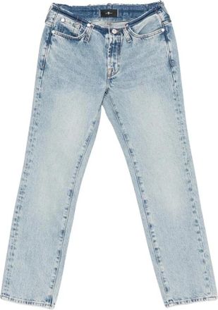 7 For All Mankind Femme, Jeans, Bleu, Taille: W26 Low Cigarette Jeans