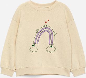 Arket Bedrucktes Sweatshirt -Beige