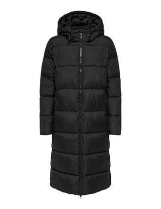 Only Onlmontana Noos OTW Veste Longue rembourrée Manteau, Noir, S Femme