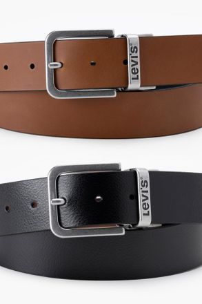 Levi's Ceinture Noire R&eacute;versible Core Regular - Homme - Noir / Regular Black - 80