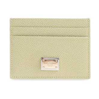 Dolce & Gabbana Femme, Accessoires, Vert, Taille: ONE Size Porte-cartes en cuir