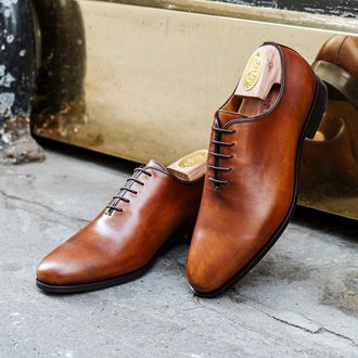 Bexley Corston - Richelieus homme marron patin&eacute;