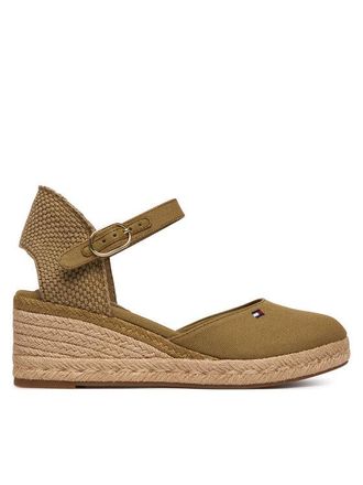 Tommy Hilfiger Espadrilles Mid Wedge Espad Closed Toe FW0FW09233 Braun