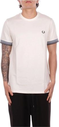 Fred Perry Homme, Tops, Beige, Taille: XL Logo Front T-shirt