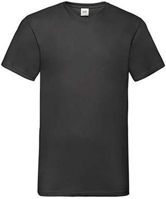 Fruit Of The Loom T-Shirt &agrave; Manches Courtes et col en V pour Homme (4XL) (Noir)