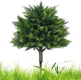 Generic Künstliche Zedernholz-Formschnittbäume - 60 Cm Künstliche Zypresse | Künstlicher Zedern-Formschnittbaum Für Den Außenbereich | Künstliche Zedern -Topi