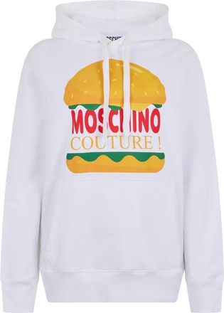 Moschino Homme, Sweatshirts et sweats &agrave; capuche, Blanc, Taille: M SweaT-shirt &agrave; capuche
