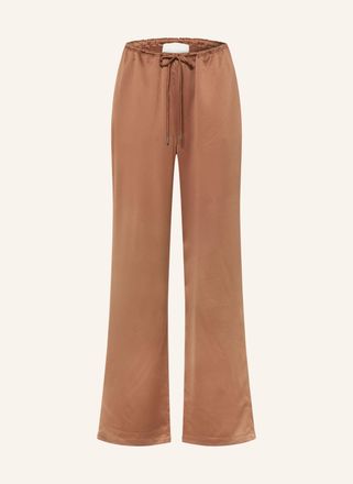 Juvia Marlenehose Florens Aus Satin braun
