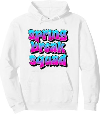 BDAZ Spring Break Squad Blau Rosa Graffiti Kreuzfahrt Strand Urlaub Pullover Hoodie