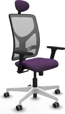 Piqueras y Crespo Schreibtischstuhl, violett, mit 3D-Armlehnen, h&ouml;henverstellbarer Lendenwirbelst&uuml;tze und festem Kopfteil, ausgestattet mit 3 Positionen und Schneidscha