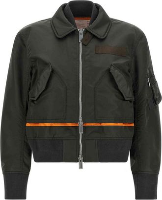 sacai Manteau Au Genou - Vert