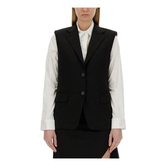 Helmut Lang Wollblazer-Weste - - Jackets - Damen - Schwarzk - 2XS
