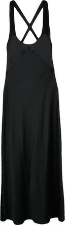 Max Mara Femme, Robes, Noir, Taille: 40 FR Mina Long Satin Dress