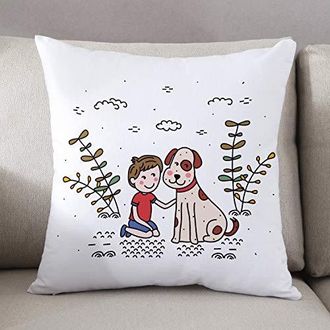 Bonamaison Le Jardin du Lin Zierkissenhüllen, Mehrfarbig, 45x45