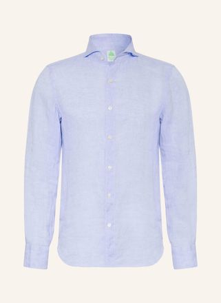 Finamore Finamore 1925 Leinenhemd Tokyo Sergio Slim Fit blau