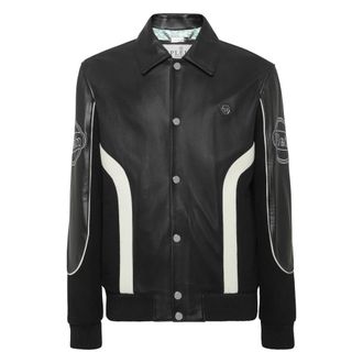 Philipp Plein Homme, Vestes, Noir, Taille: 4XL Coster Bomber Jacket LS