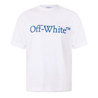 Off-white Off White - T-Shirt f&uuml;r Herren/Damen Unisex, Baumwolle, Regul&auml;r (Wei&szlig;/wahres Blau)